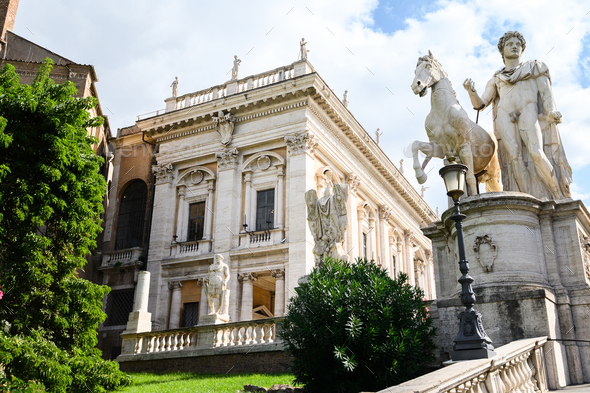 Capitolium Hill, Piazza del Campidoglio in Rome, Italy. Rome ...