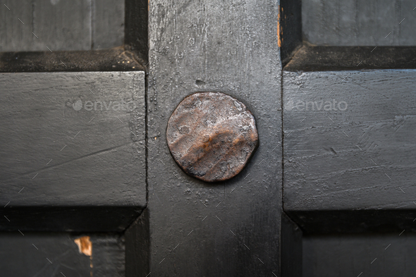 Antique wrought iron door rivet. Stock Photo by composter-box | PhotoDune