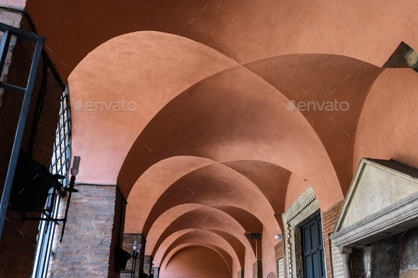 Rome, Italy. The beautiful vaulted ceiling of the Church Maria in ...