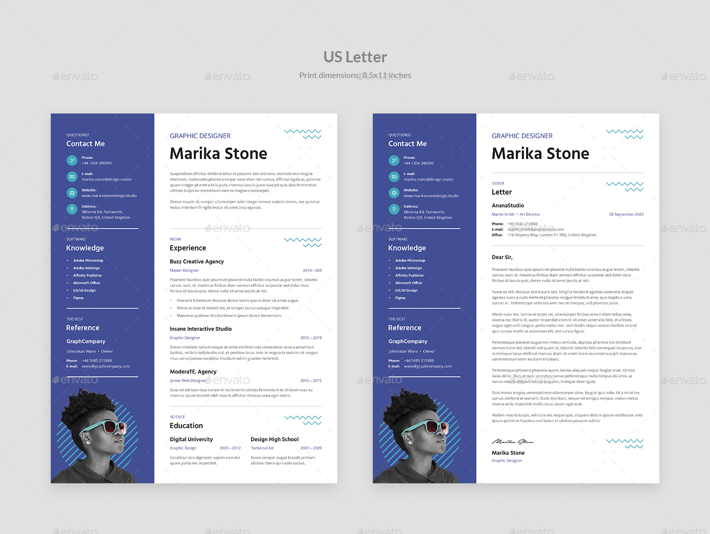 Urho Creative Resume and Cover Letter Template, Print Templates ...
