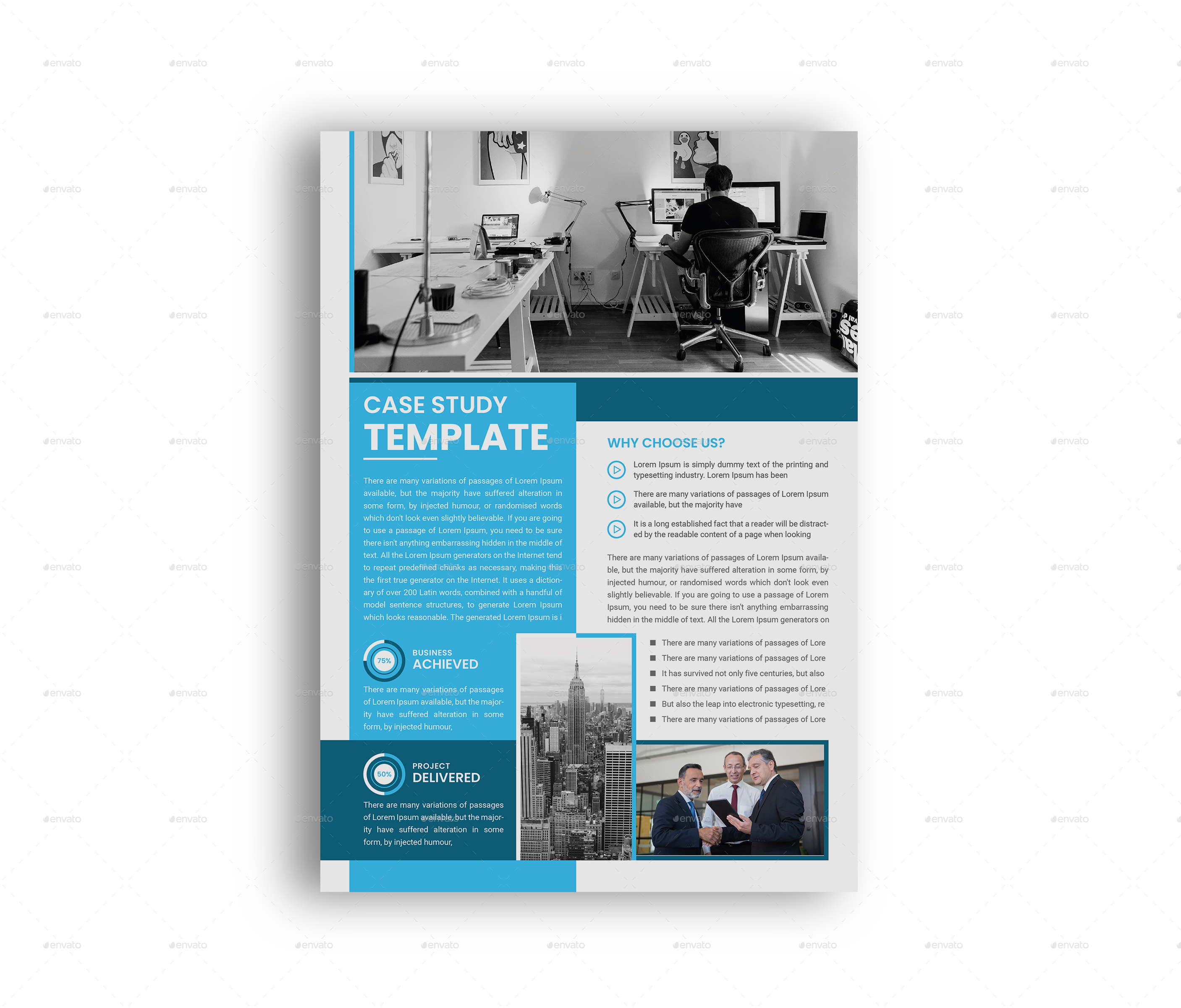 Case Study Template, Print Templates | GraphicRiver