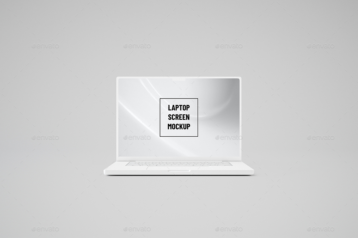 White Laptop Screen Mockup by professorinc | GraphicRiver
