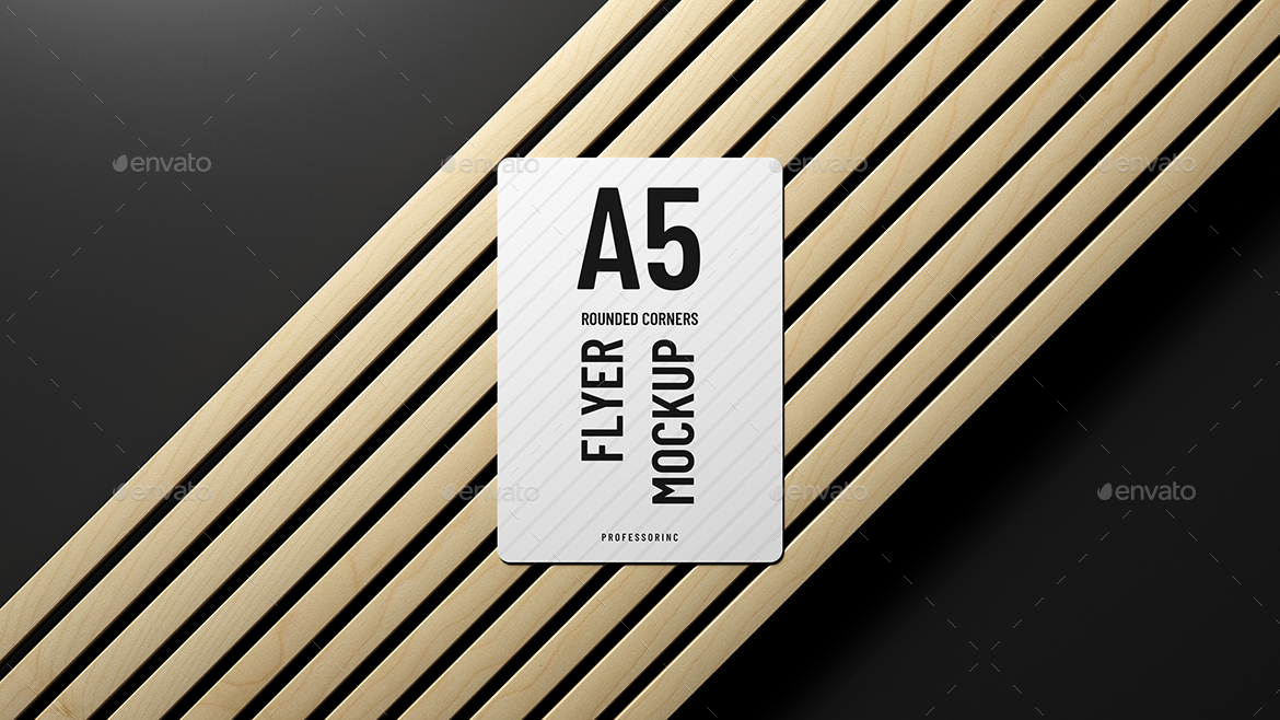 A5 Rounded Corners Portrait Flyer Mockup, Graphics | GraphicRiver