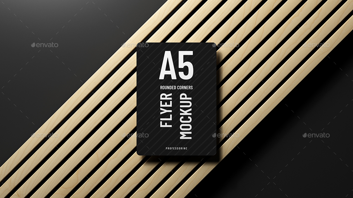 A5 Rounded Corners Portrait Flyer Mockup, Graphics | GraphicRiver
