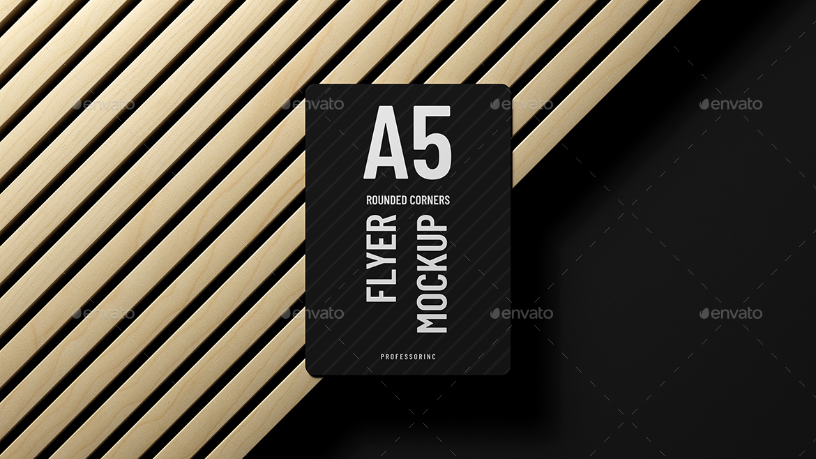 A5 Rounded Corners Portrait Flyer Mockup, Graphics | GraphicRiver