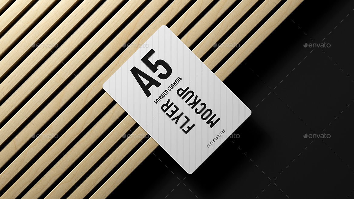 A5 Rounded Corners Portrait Flyer Mockup, Graphics | GraphicRiver