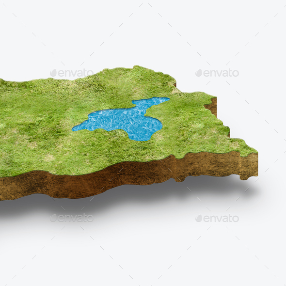 3D Map / Land Mockup by oguzhansek | GraphicRiver