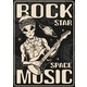 Rock Alien Monochrome Vintage Poster, Vectors | GraphicRiver