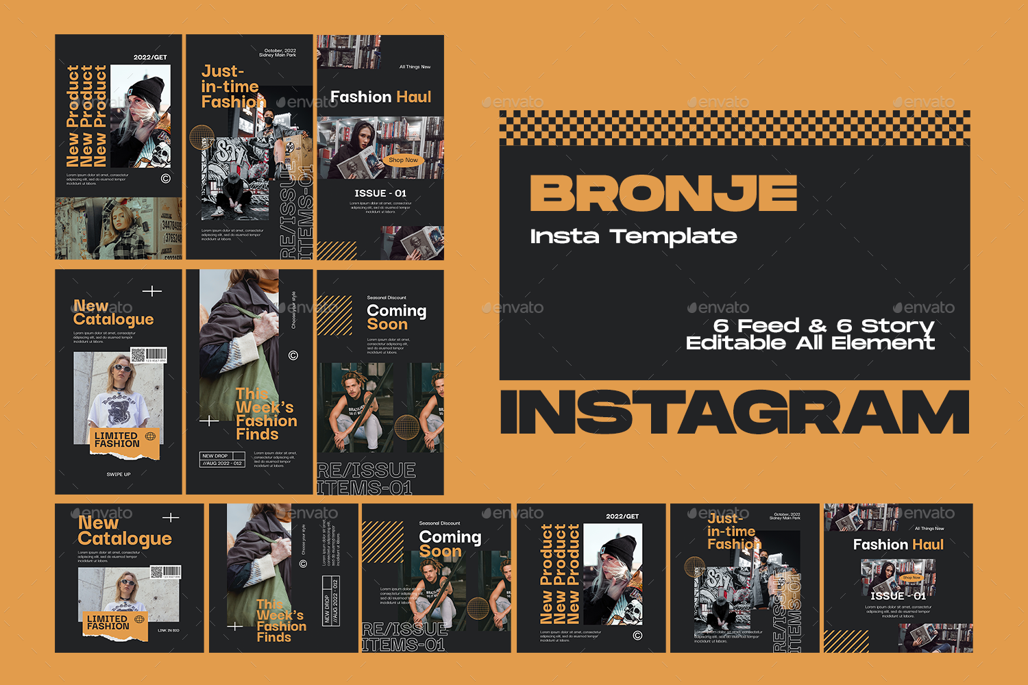 Bronje Fashion Instagram Template, Web Elements | GraphicRiver