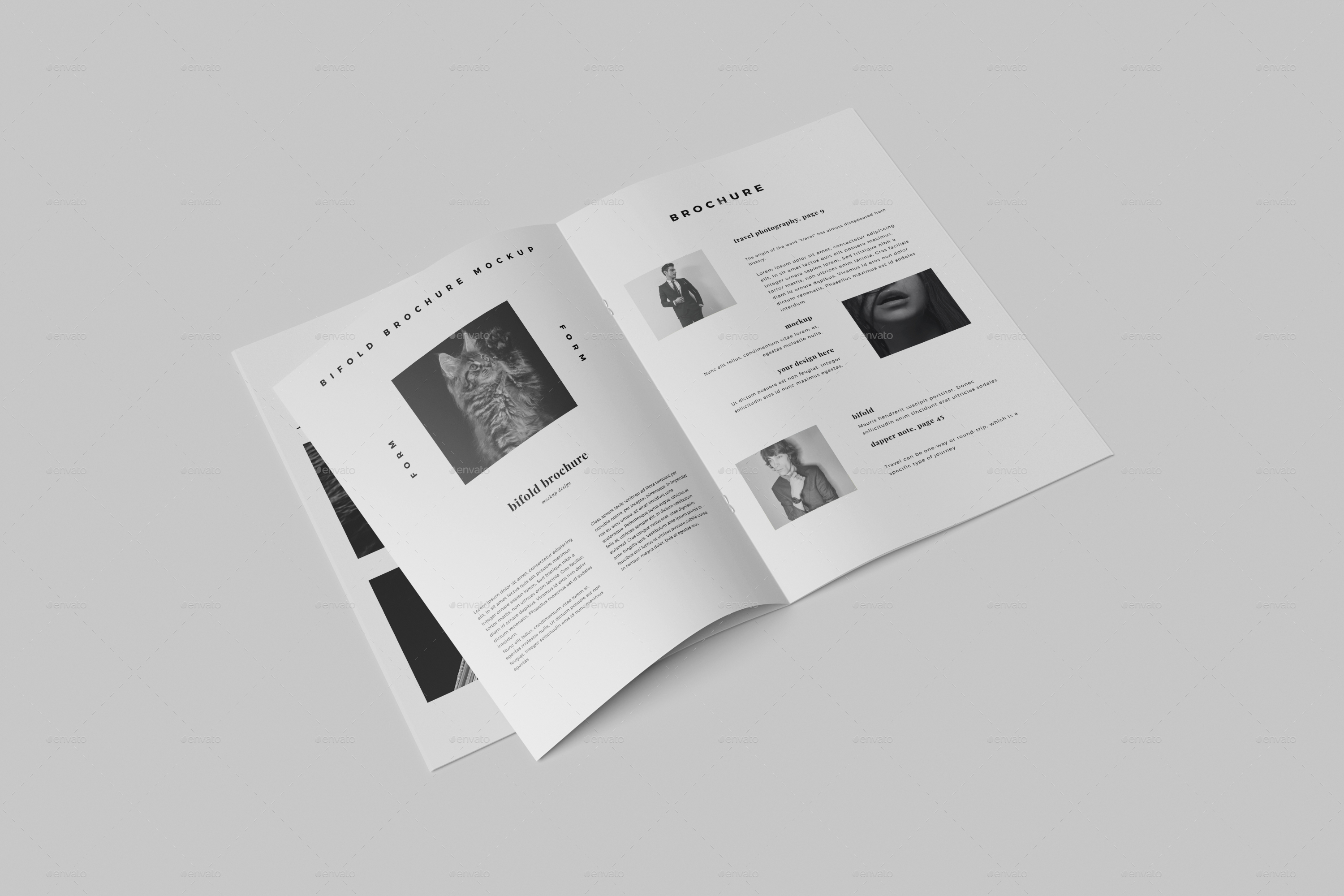 A4 Bi-Fold Brochure Mockup, Graphics | GraphicRiver