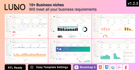 LUNO - Bootstrap 5 Responsive Admin Template & Webapp UI Kit by wrraptheme