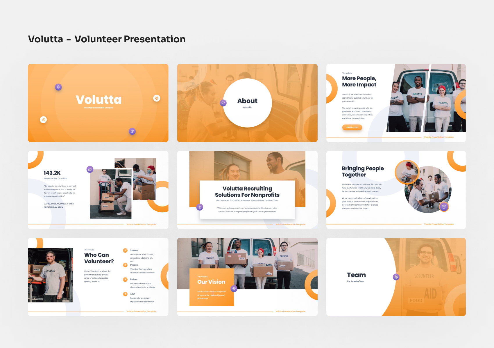 Volutta - Volunteer Keynote Presentation, Presentation Templates ...