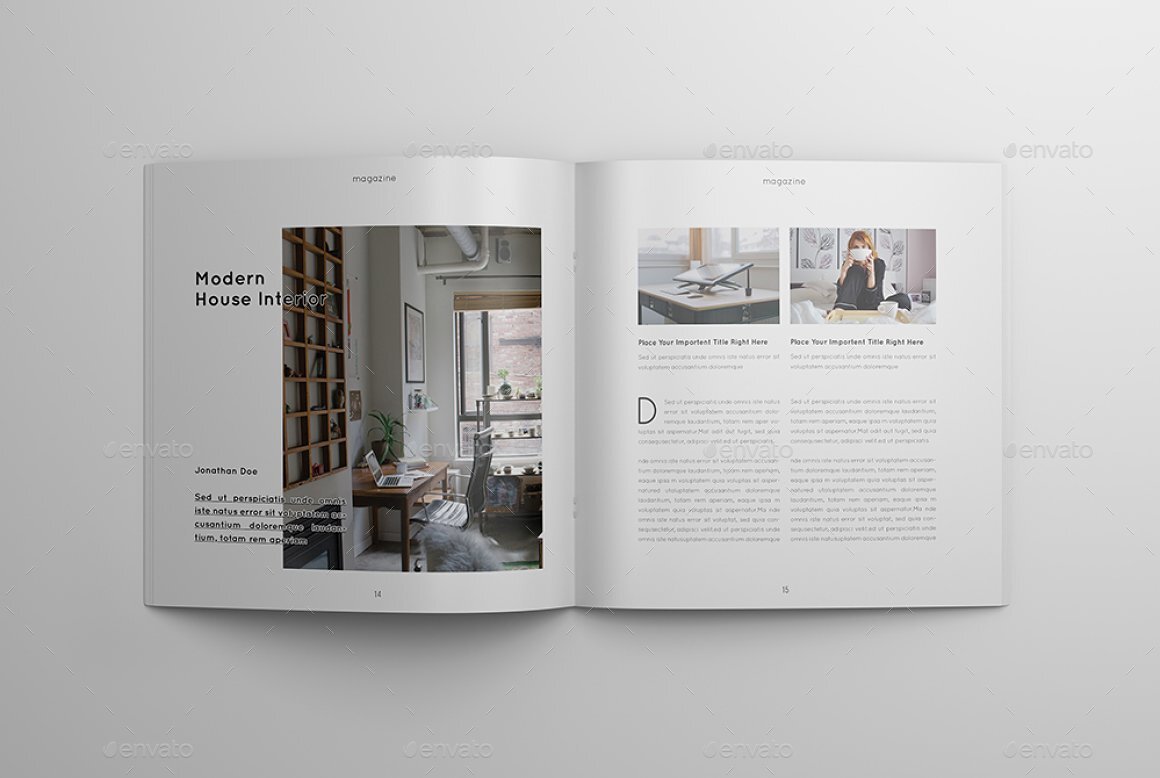 Square Magazine Template, Print Templates | GraphicRiver