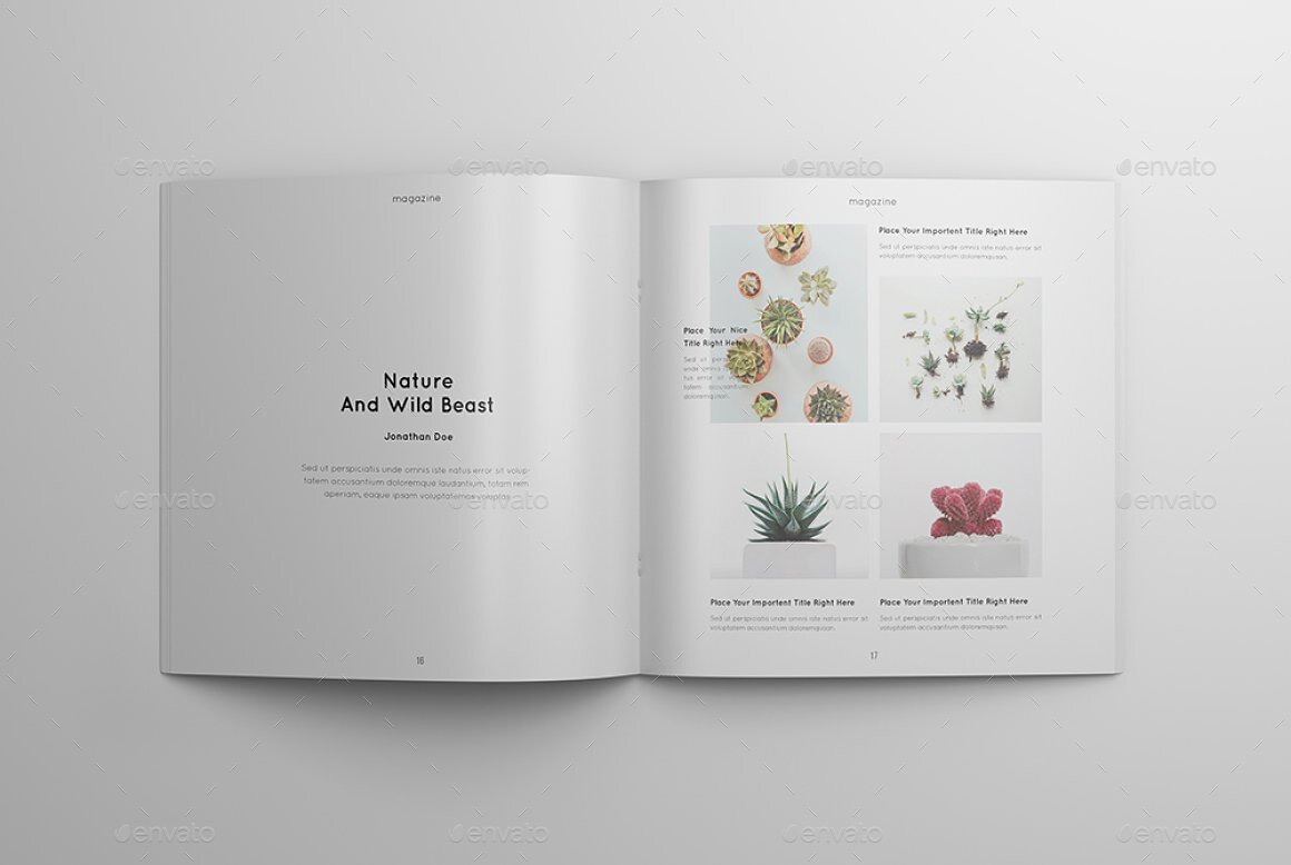 Square Magazine Template, Print Templates | GraphicRiver
