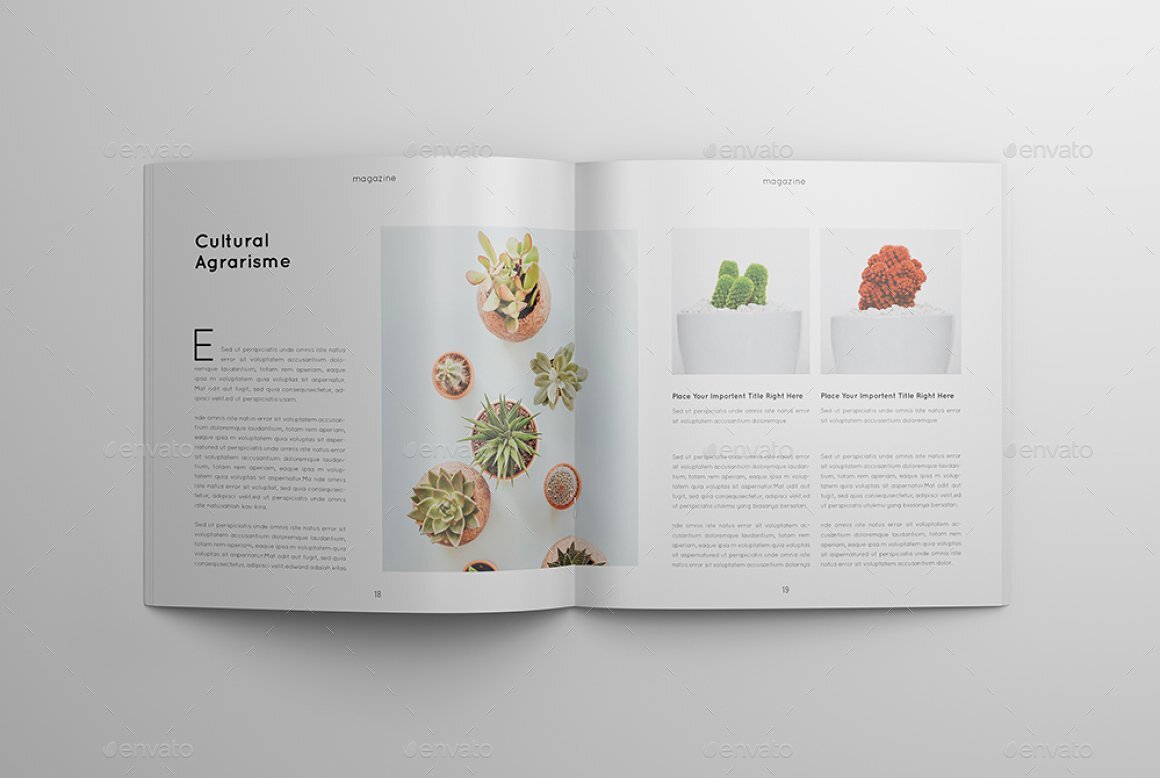 Square Magazine Template, Print Templates | GraphicRiver