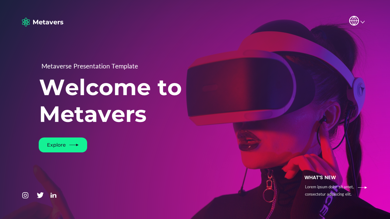 Metavers – Metaverse Google Slides Template, Presentation Templates