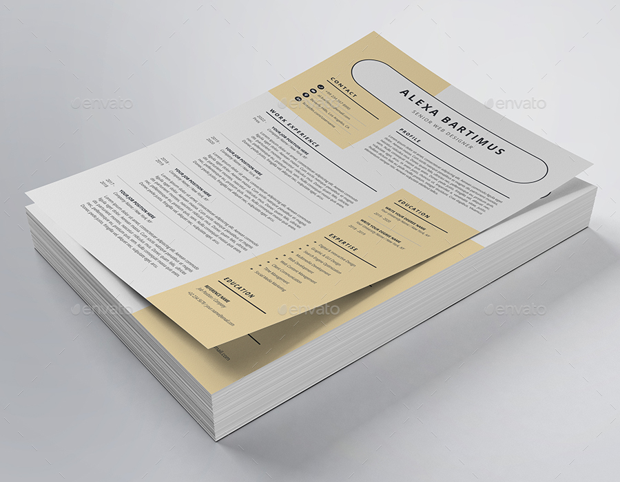 Clean Resume/CV, Print Templates | GraphicRiver