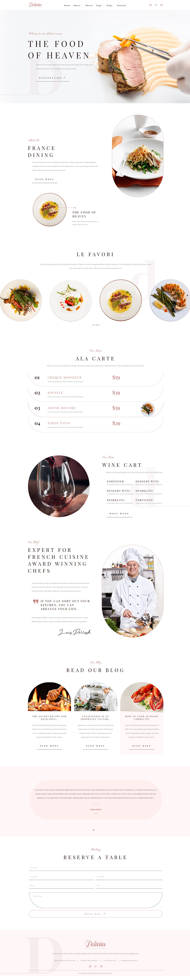 Delicius - Restaurant Elementor Template Kit by Rometheme | ThemeForest