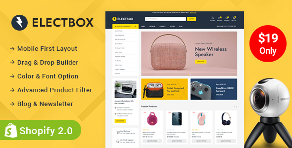 Electbox - Multipurpose Electronics Store Shopify 2.0 Responsive Theme by codezeel