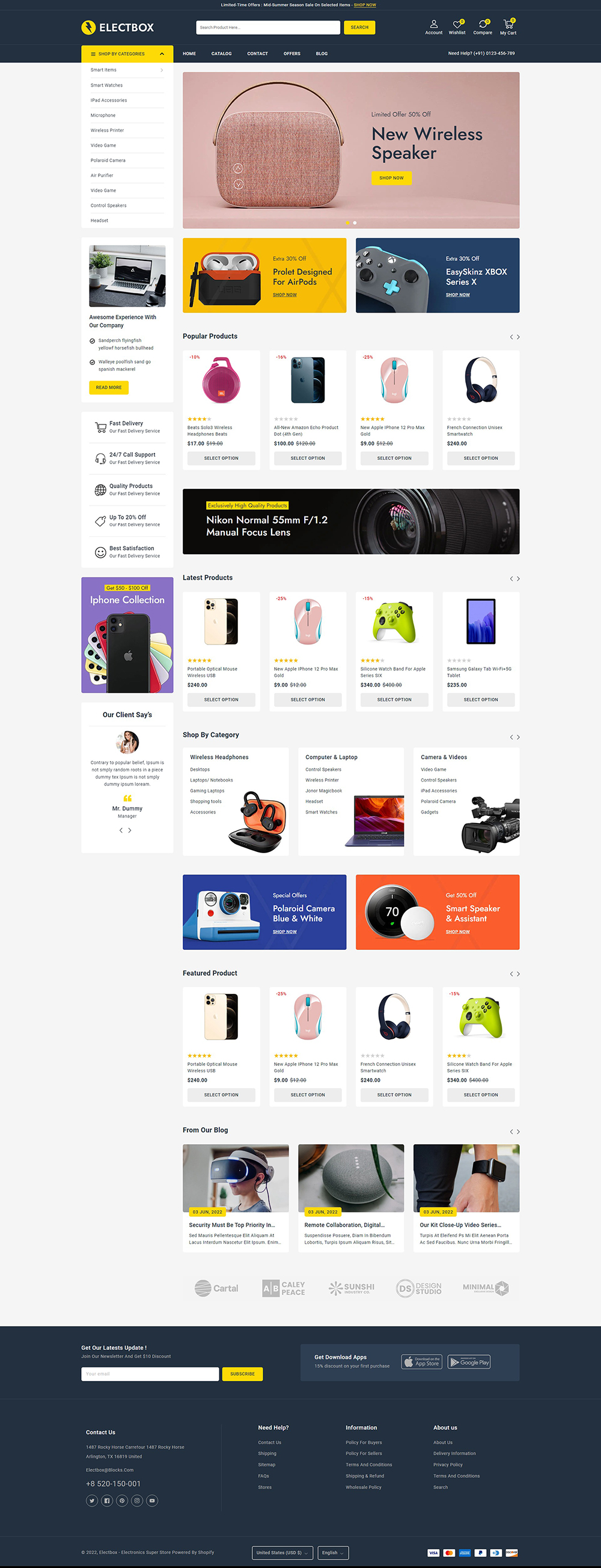 Electbox - Multipurpose Electronics Store Shopify 2.0 Responsive Theme by codezeel