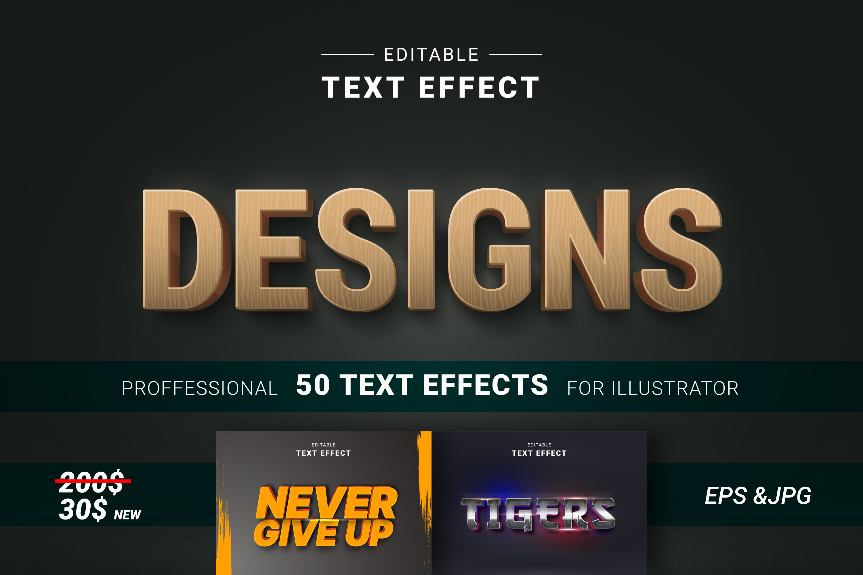 50 Editable 3D Text Effects Design N29, Add-ons | GraphicRiver