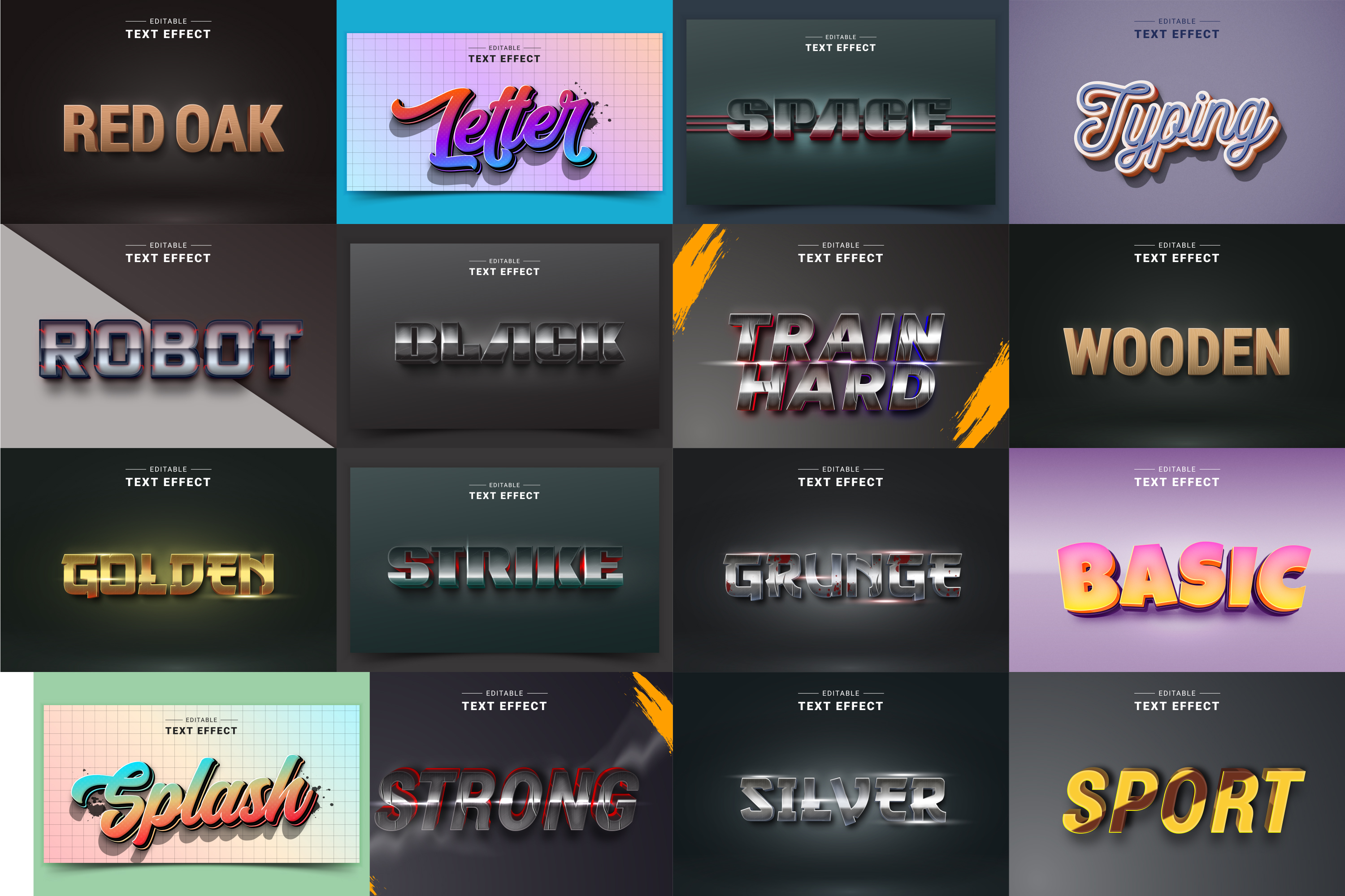 50 Editable 3D Text Effects Design N29, Add-ons | GraphicRiver