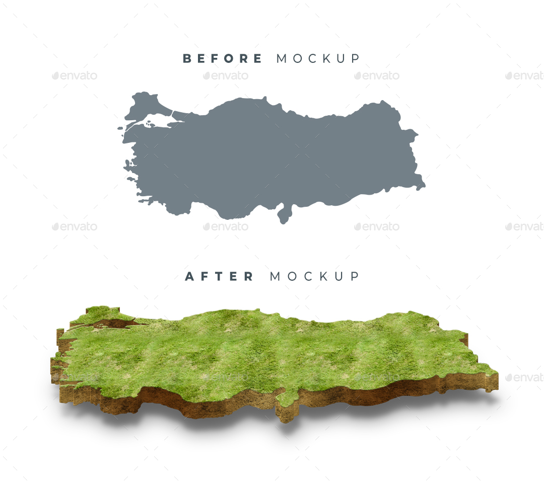 3D Map / Land Generator Via Photoshop Mockup, Graphics | GraphicRiver