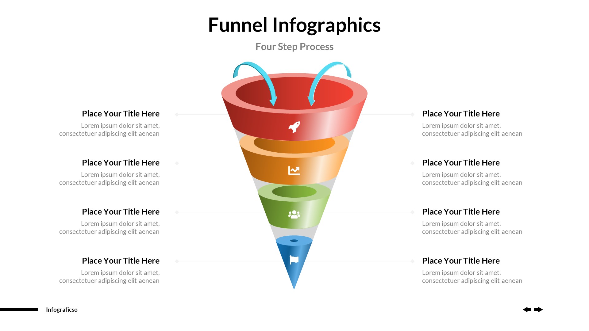 Business Funnels Infographics PowerPoint Template, Presentation Templates