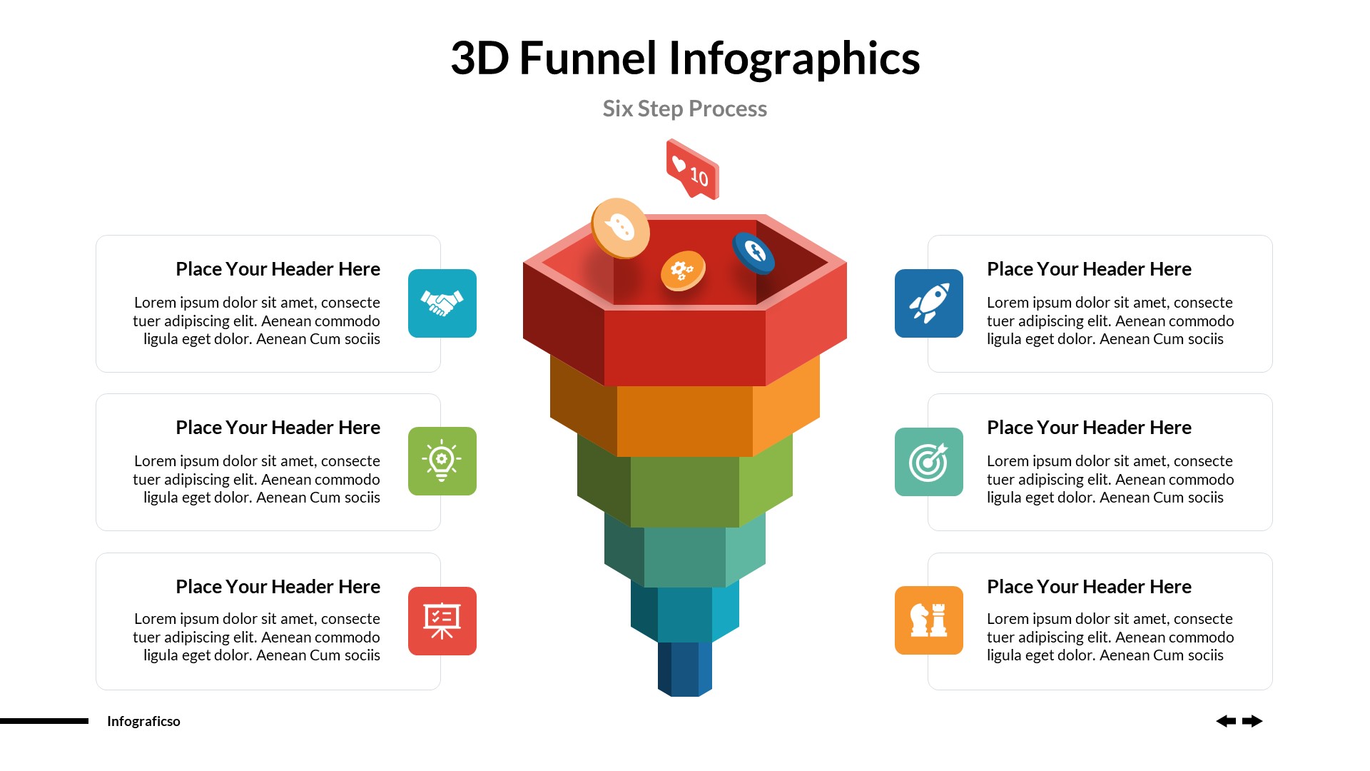 Business Funnels Infographics PowerPoint Template, Presentation Templates