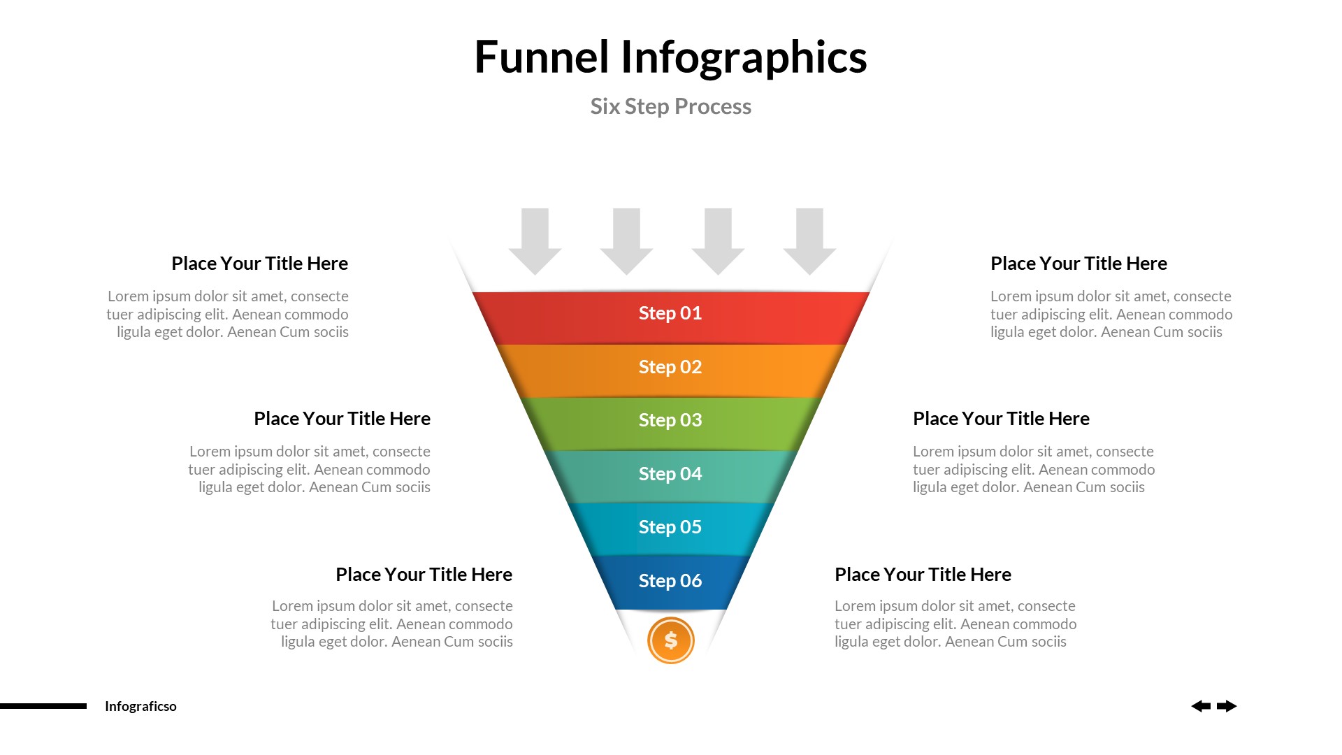 Business Funnels Infographics PowerPoint Template, Presentation Templates