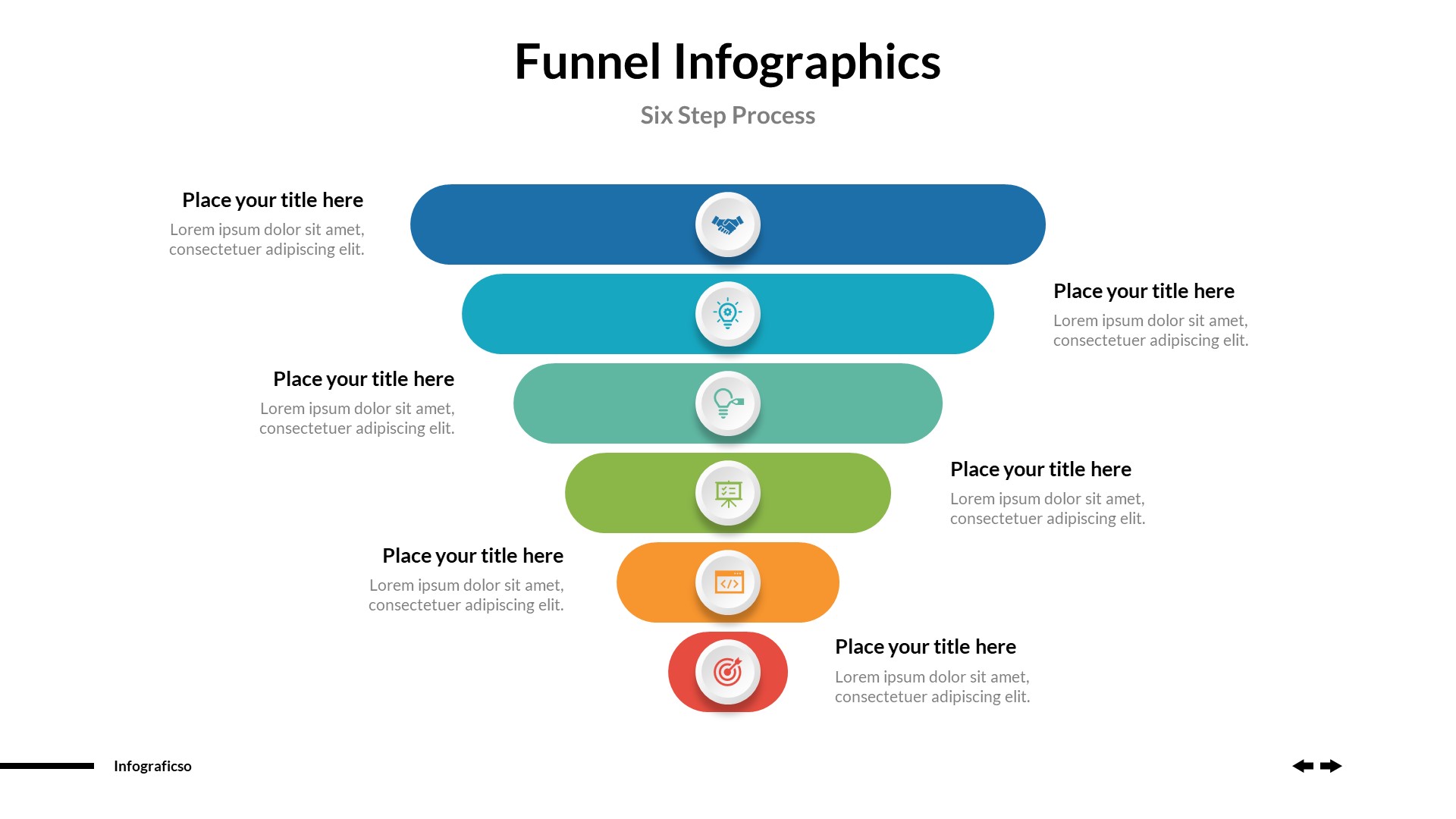 Business Funnels Infographics PowerPoint Template, Presentation Templates