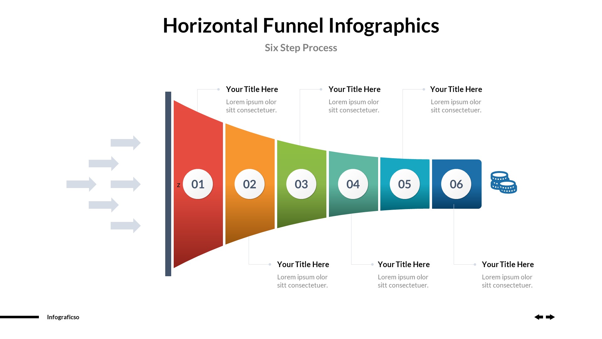 Business Funnels Infographics PowerPoint Template, Presentation Templates