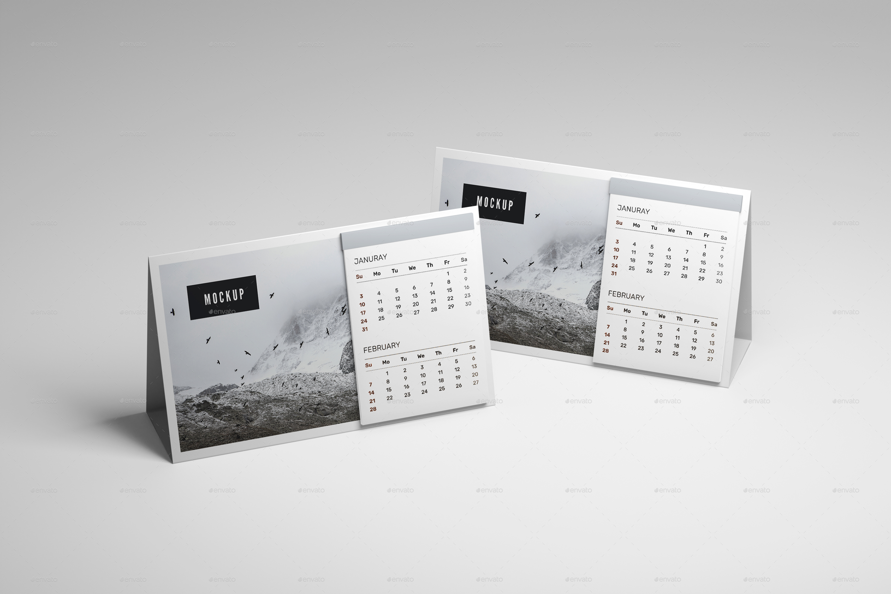 Desk Calendar Mockup Set, Graphics | GraphicRiver