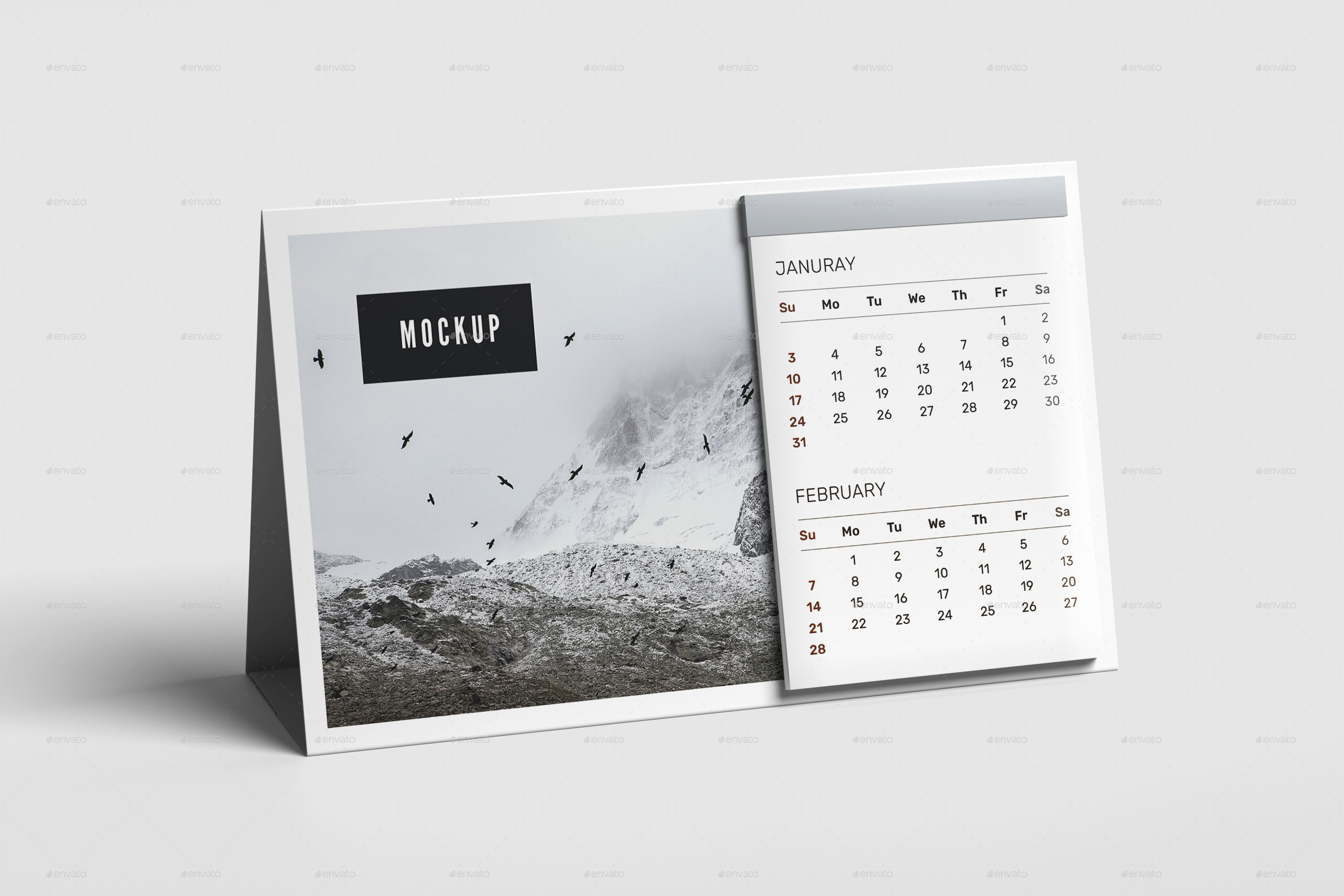 Desk Calendar Mockup Set, Graphics | GraphicRiver