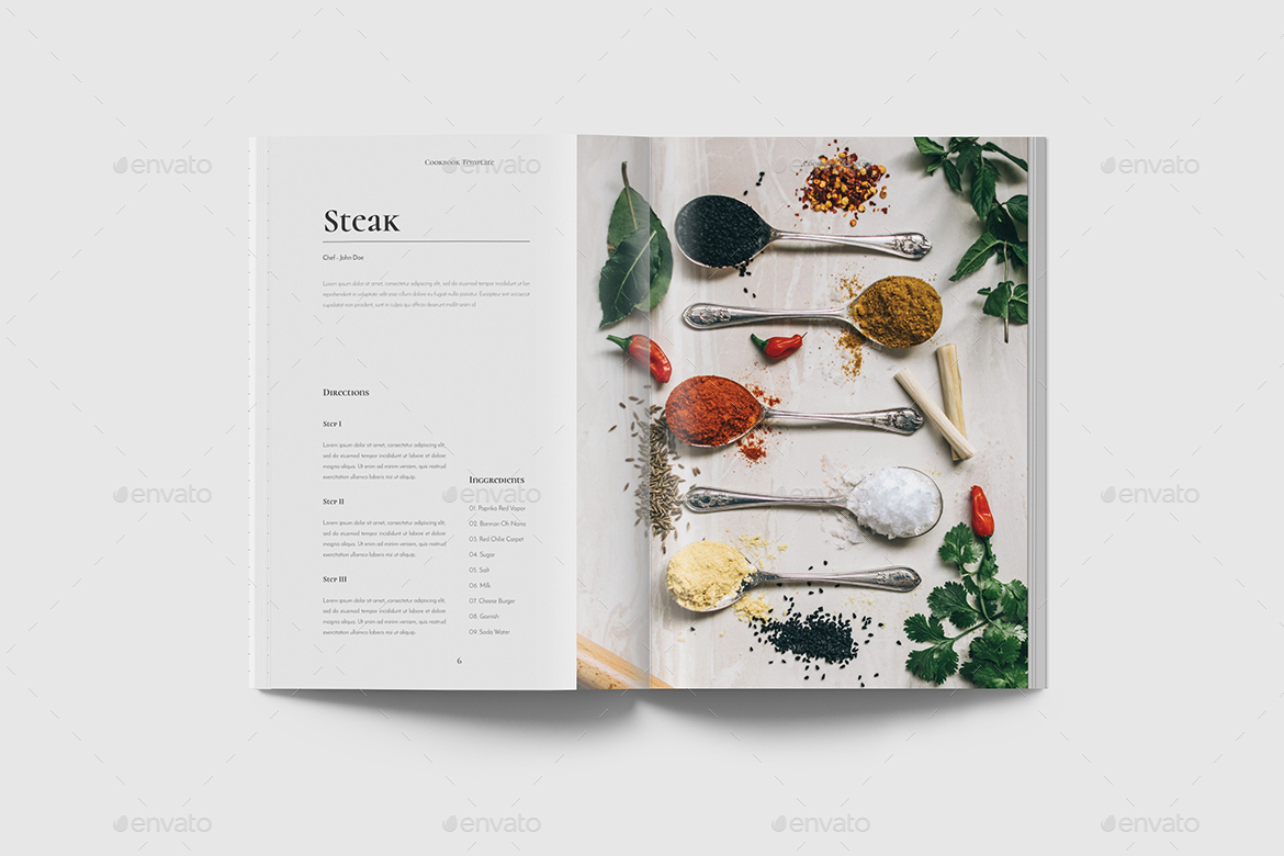 Recipebook / Cookbook Template, Print Templates | GraphicRiver