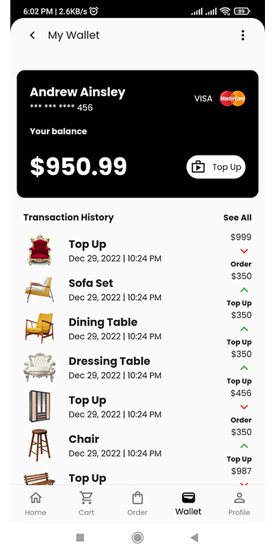 Furniture Store Flutter Mobile App UI Kit Template by mrpython121 | CodeCanyon