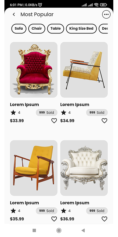 Furniture Store Flutter Mobile App Ui Kit Template By Mrpython121 Codecanyon