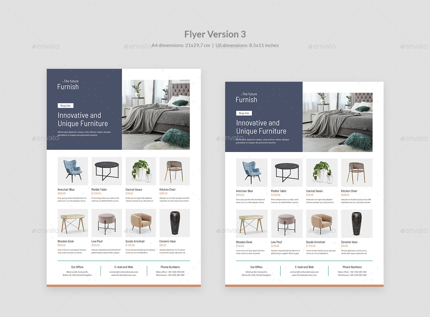 Furniture Company Flyer Template, Print Templates | GraphicRiver