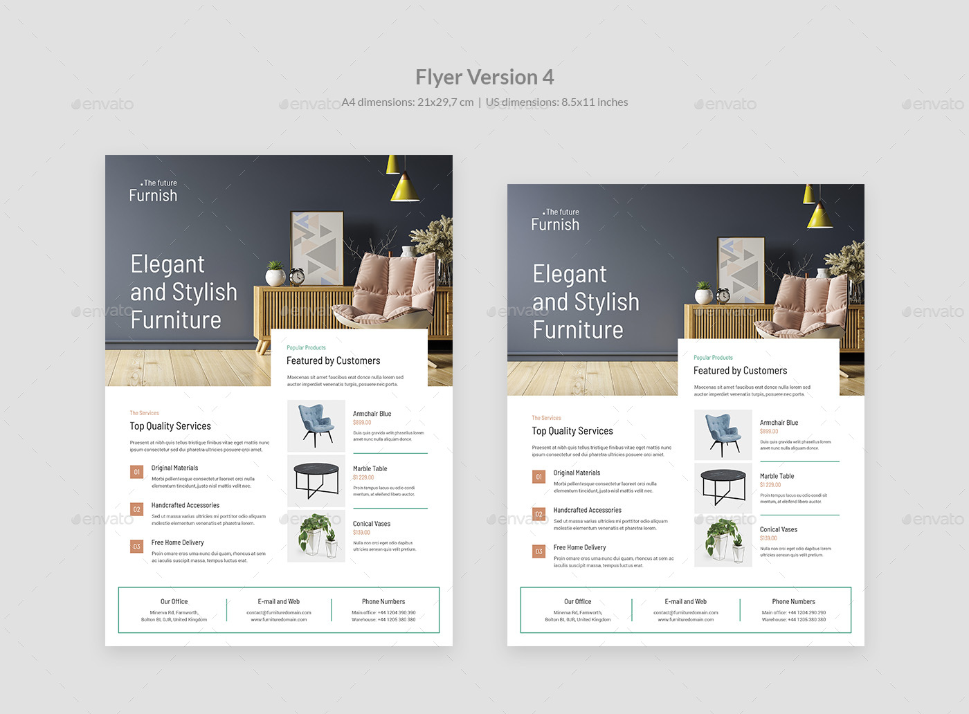 Furniture Company Flyer Template, Print Templates | GraphicRiver