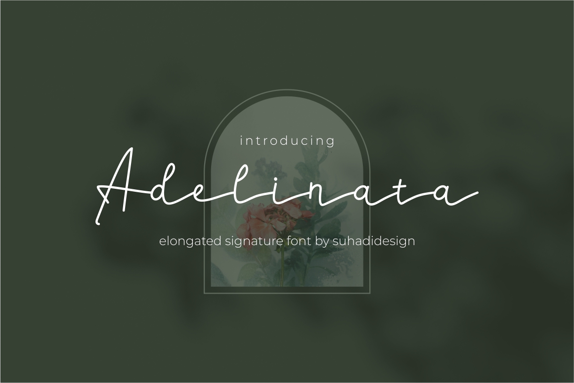Adelinata - Elongated Signature Font by suhadidesign | GraphicRiver