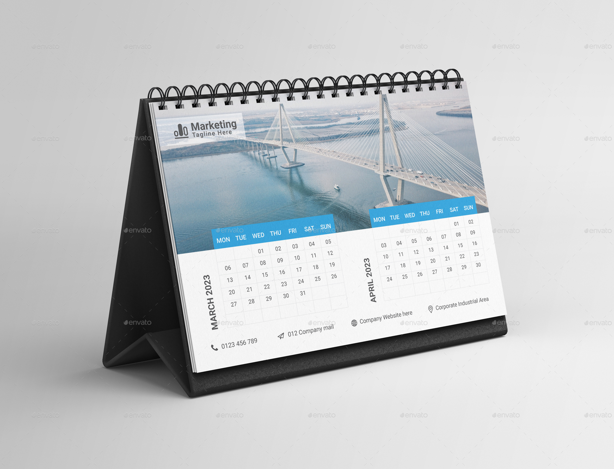 Desk Calendar 2023 Template, Print Templates | GraphicRiver