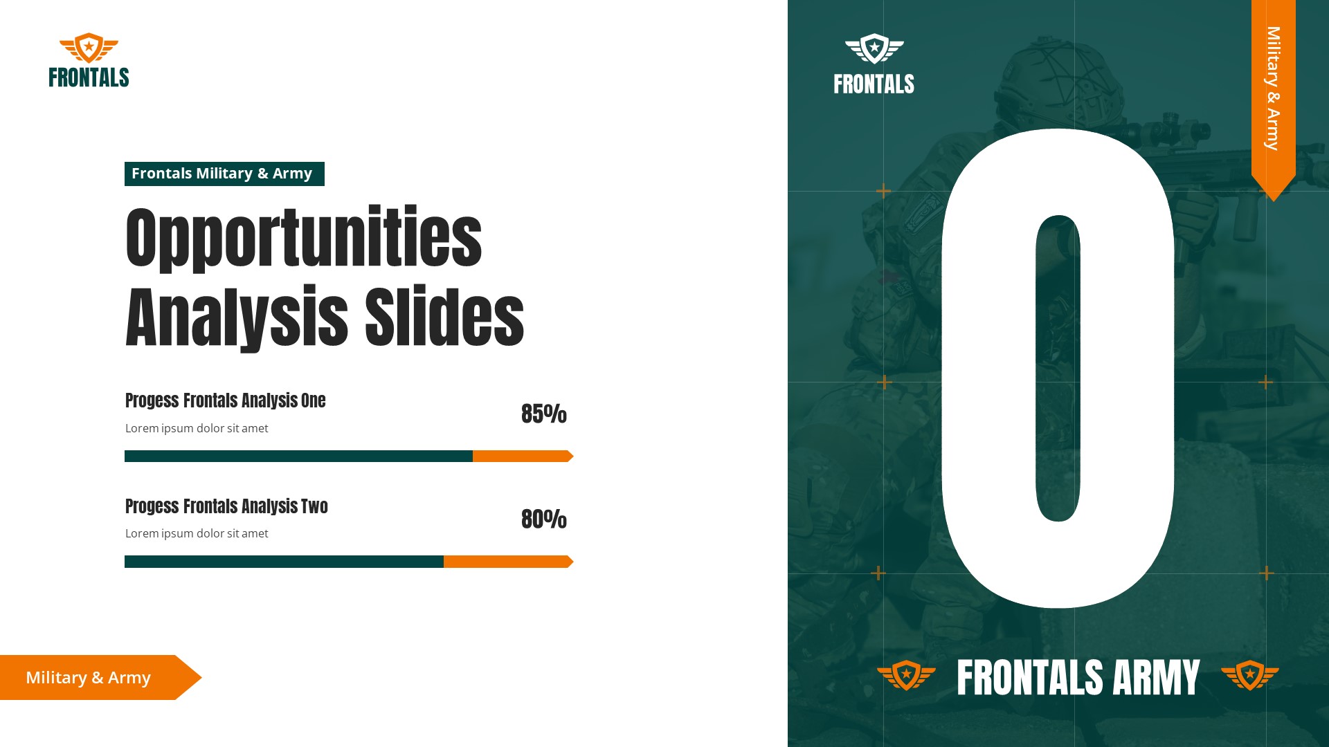 Frontals - Military & Army Powerpoint Template, Presentation Templates