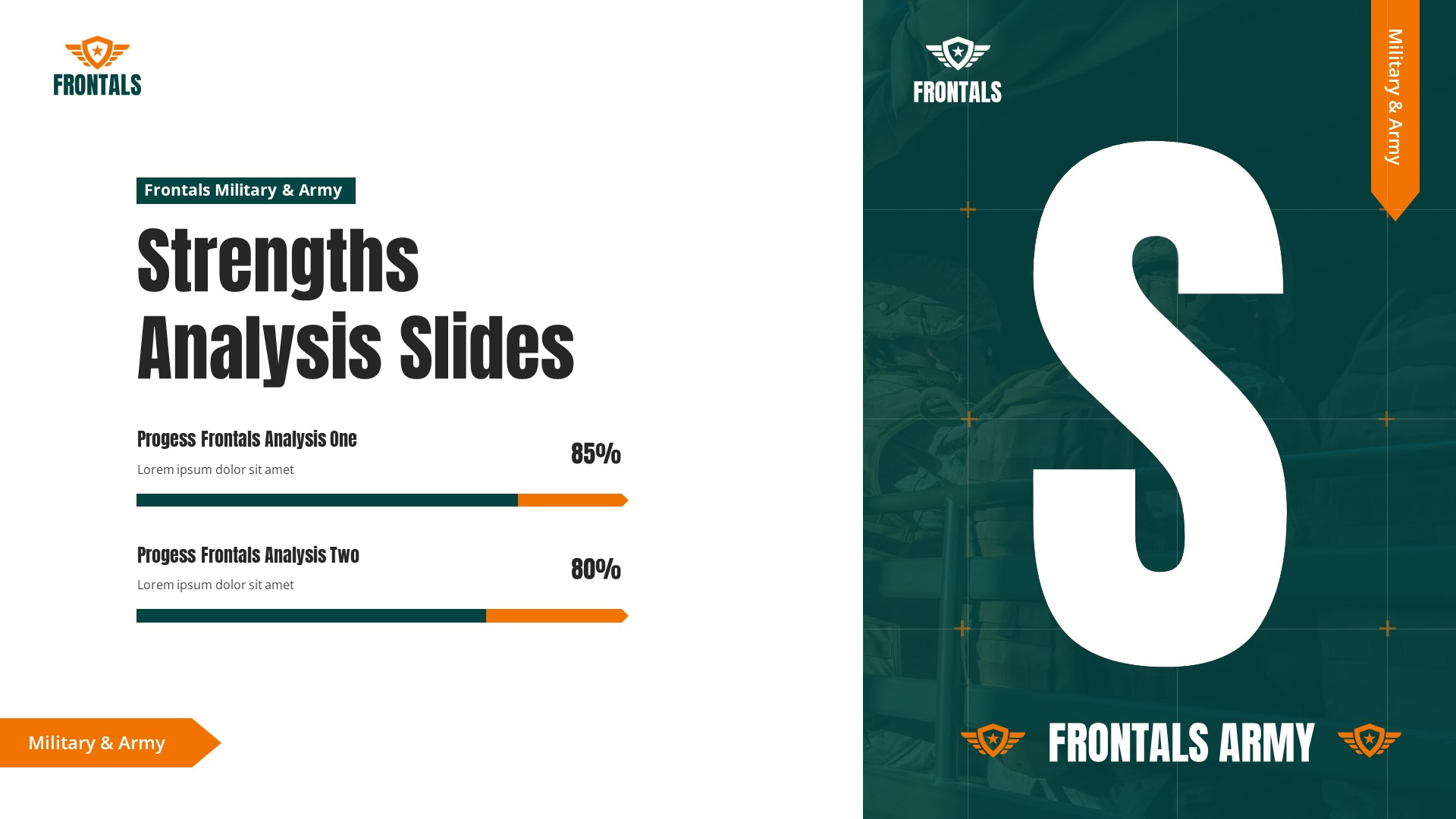Frontals - Military & Army Google Slides Template, Presentation Templates