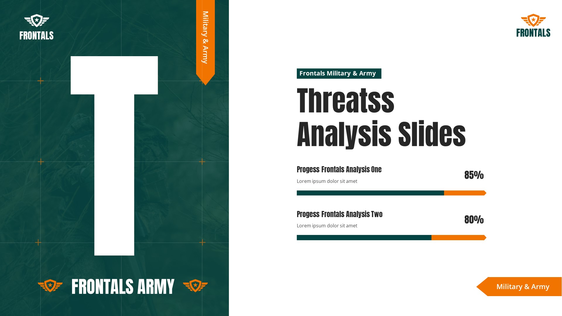 Frontals - Military & Army Google Slides Template, Presentation Templates