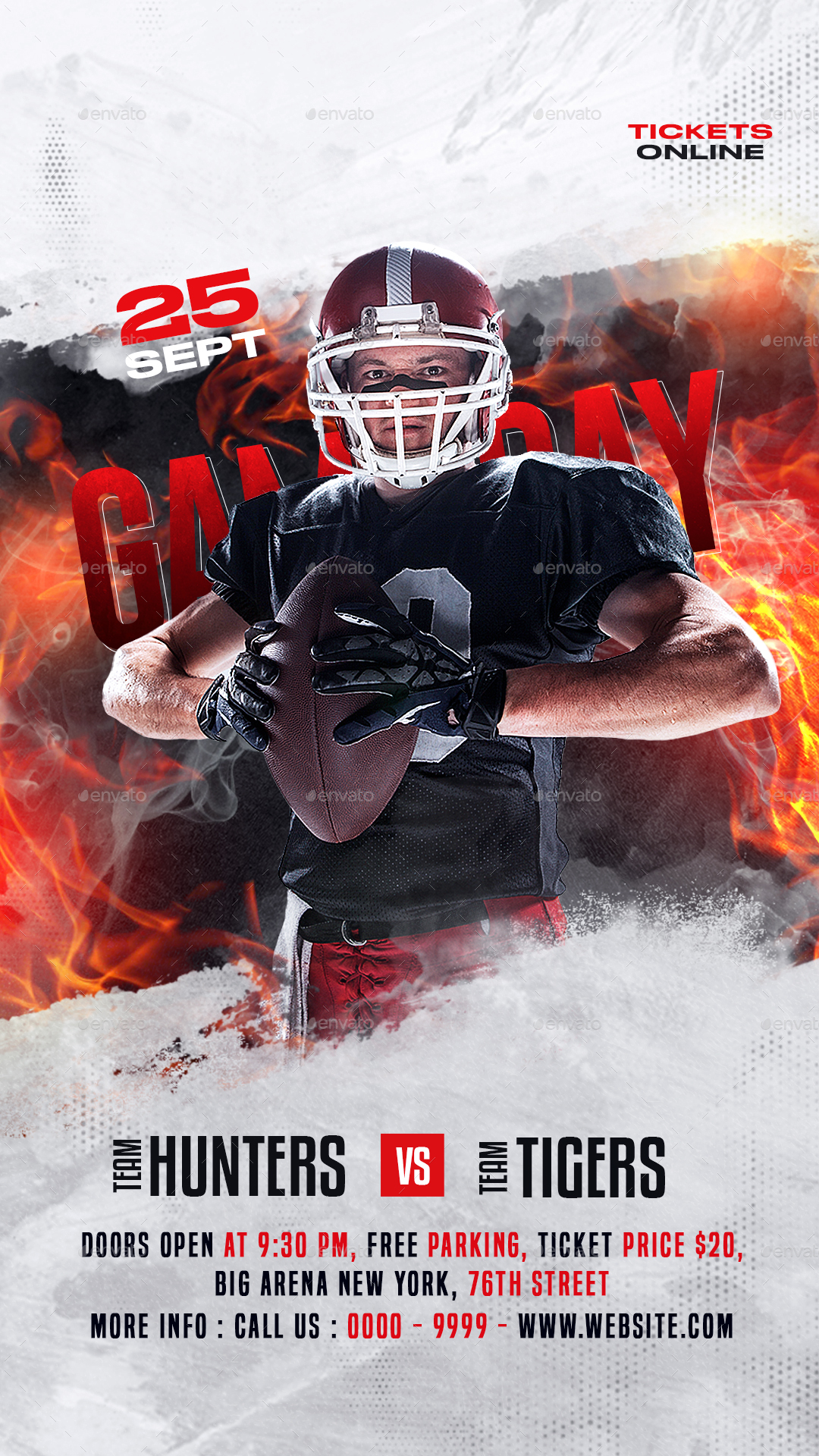 Football Social Media Template Set, Web Elements | GraphicRiver