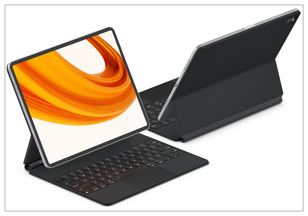 iPad Pro with Magic Keyboard 3D Model for Element 3D & Cinema 4D by ...