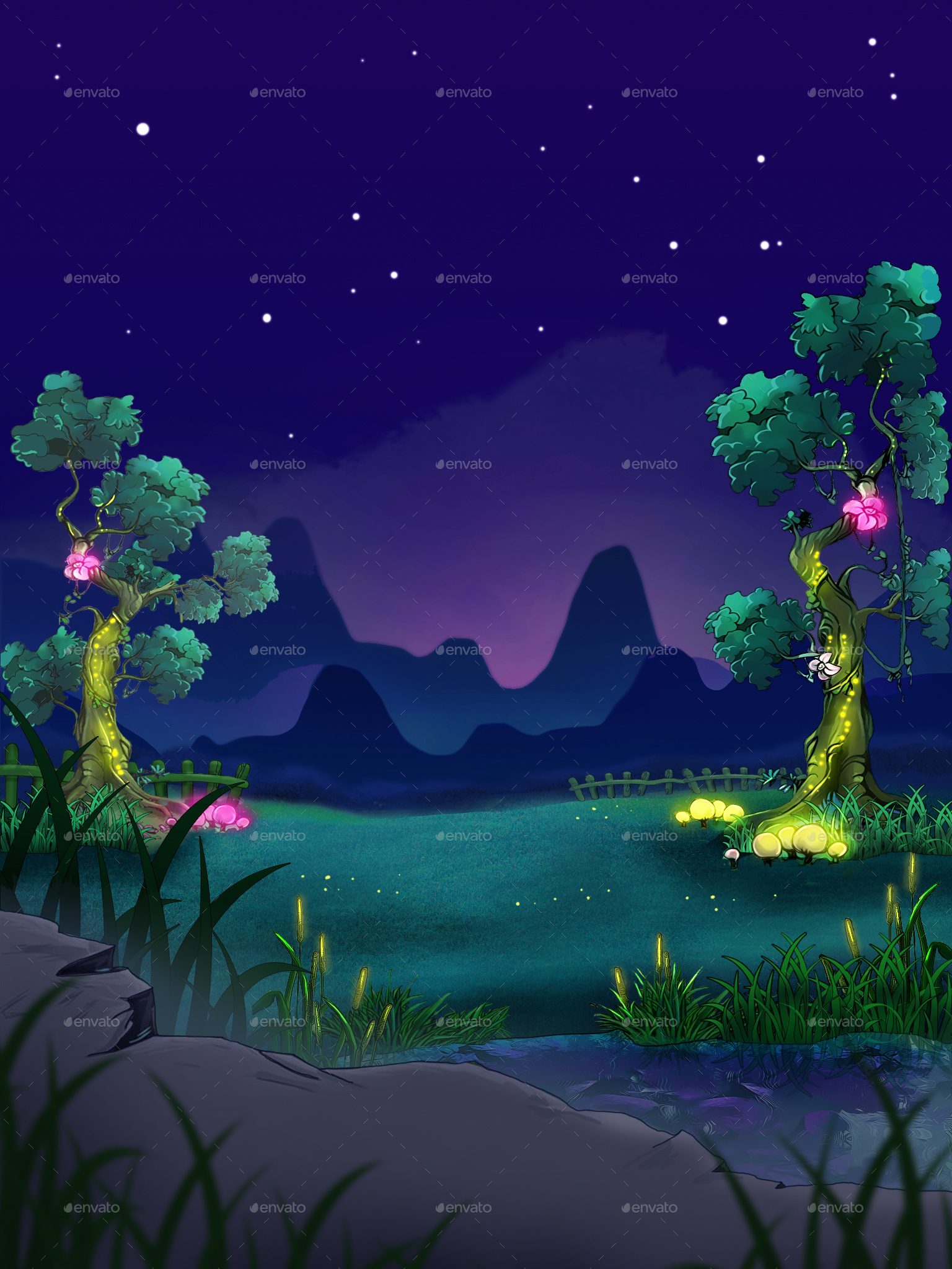 Magic Field Background, Game Assets | GraphicRiver