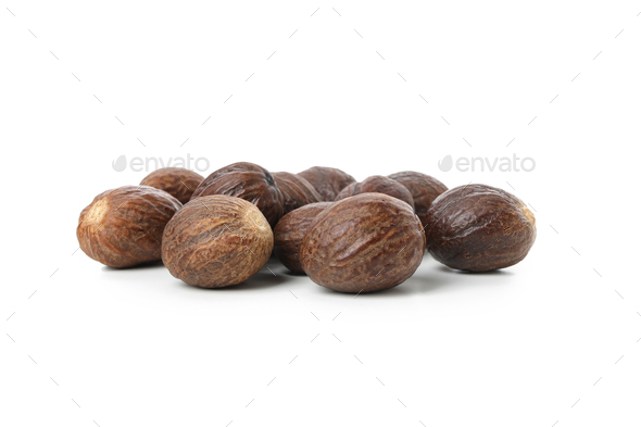 Shea nuts for making shea butter isolated on white background Stock ...