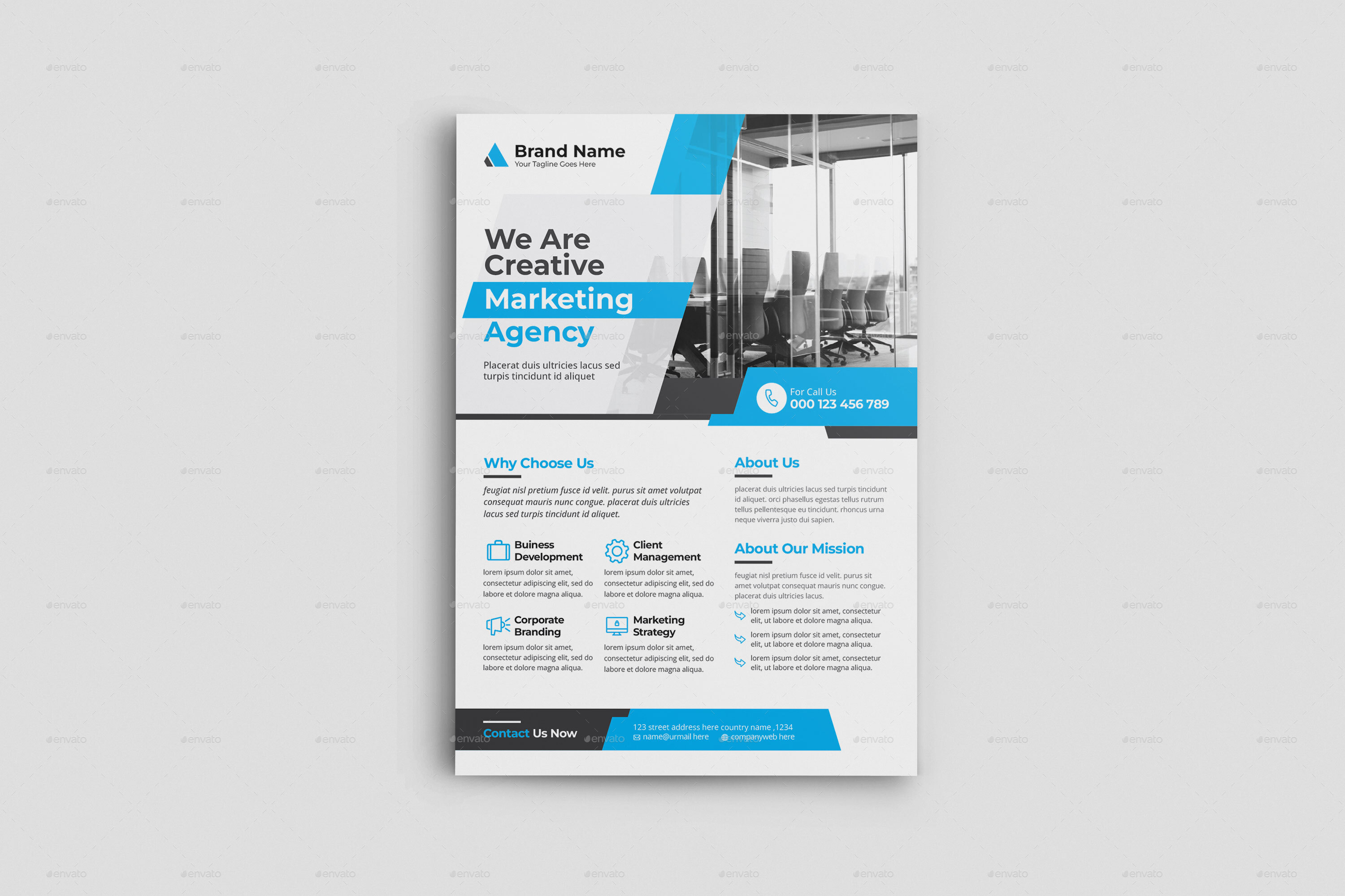 Corporate Flyer Design Template, Print Templates | GraphicRiver