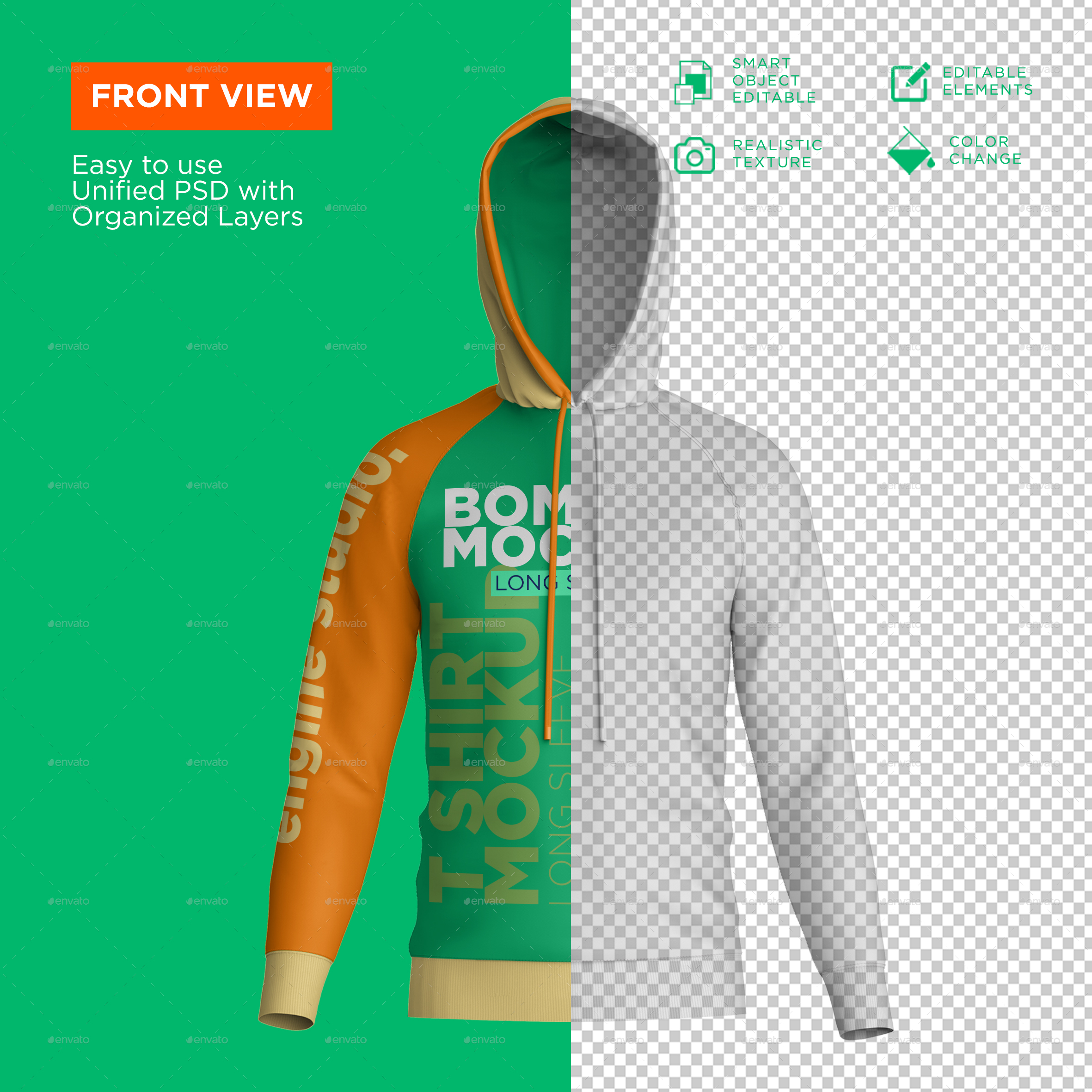 Hoodie Jacket Raglan V2 Mockup, Graphics | GraphicRiver